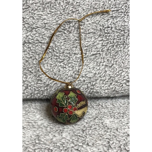 Cloisonne | Holiday | Cloisonn Chinese Christmas Ornament With Red ...